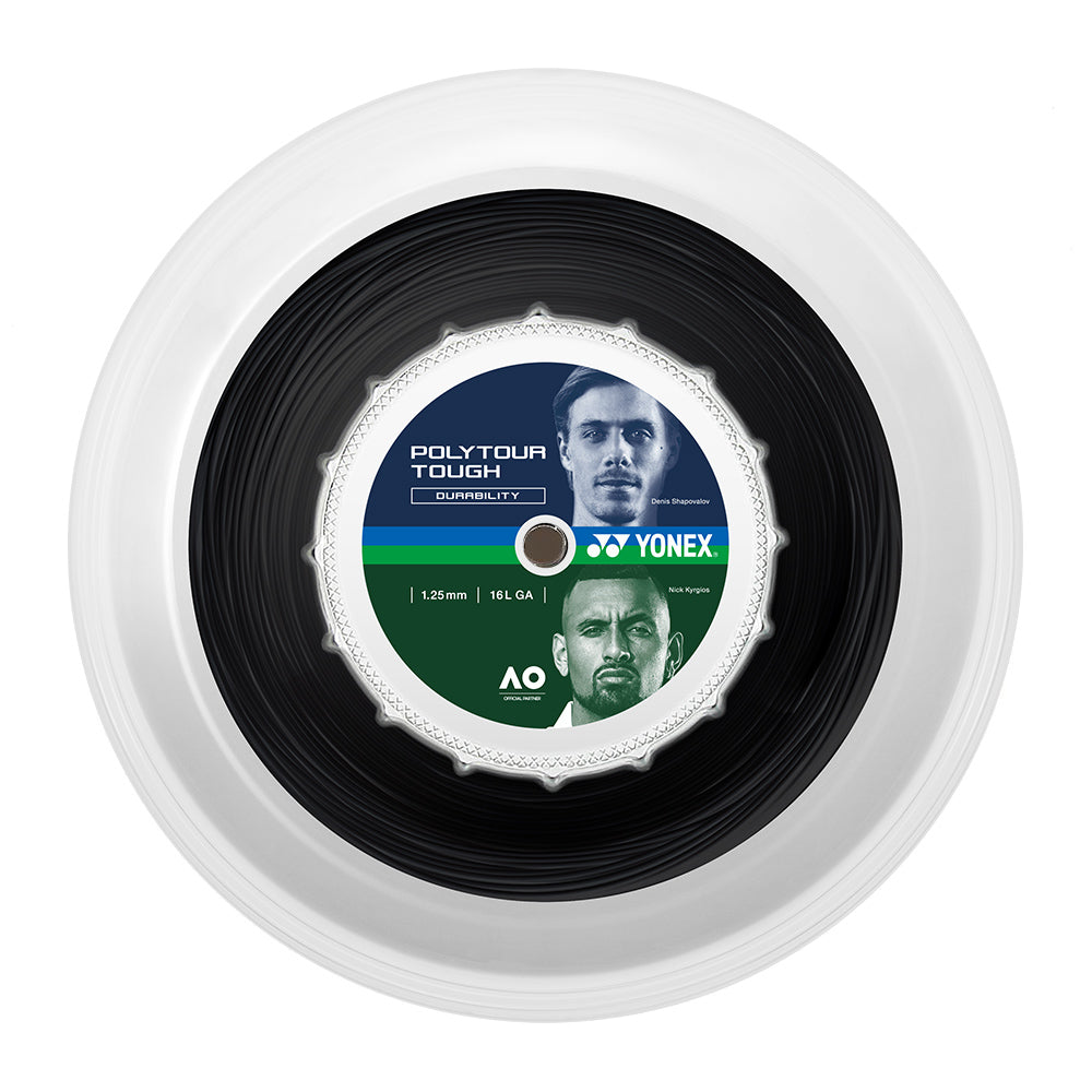 Rollo Cuerda Tenis POLY TOUR TOUGH 1.25 / 16L Negro – AceShop.cl