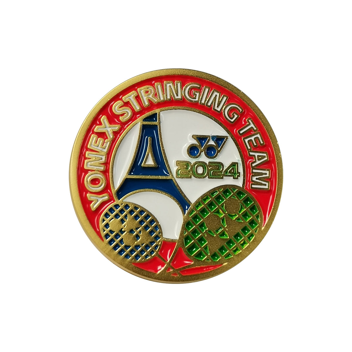 Pin Badge Esmaltado YONEX STRINGING TEAM 2024 – AceShop.cl
